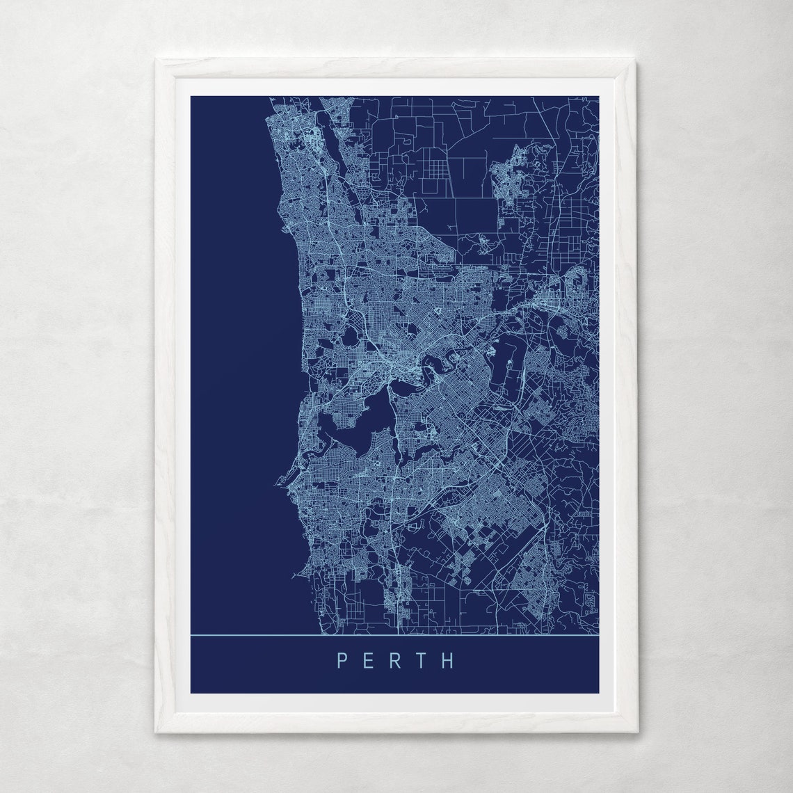 PERTH MAP Modern Perth Art Print Minimalist City Map High | Etsy
