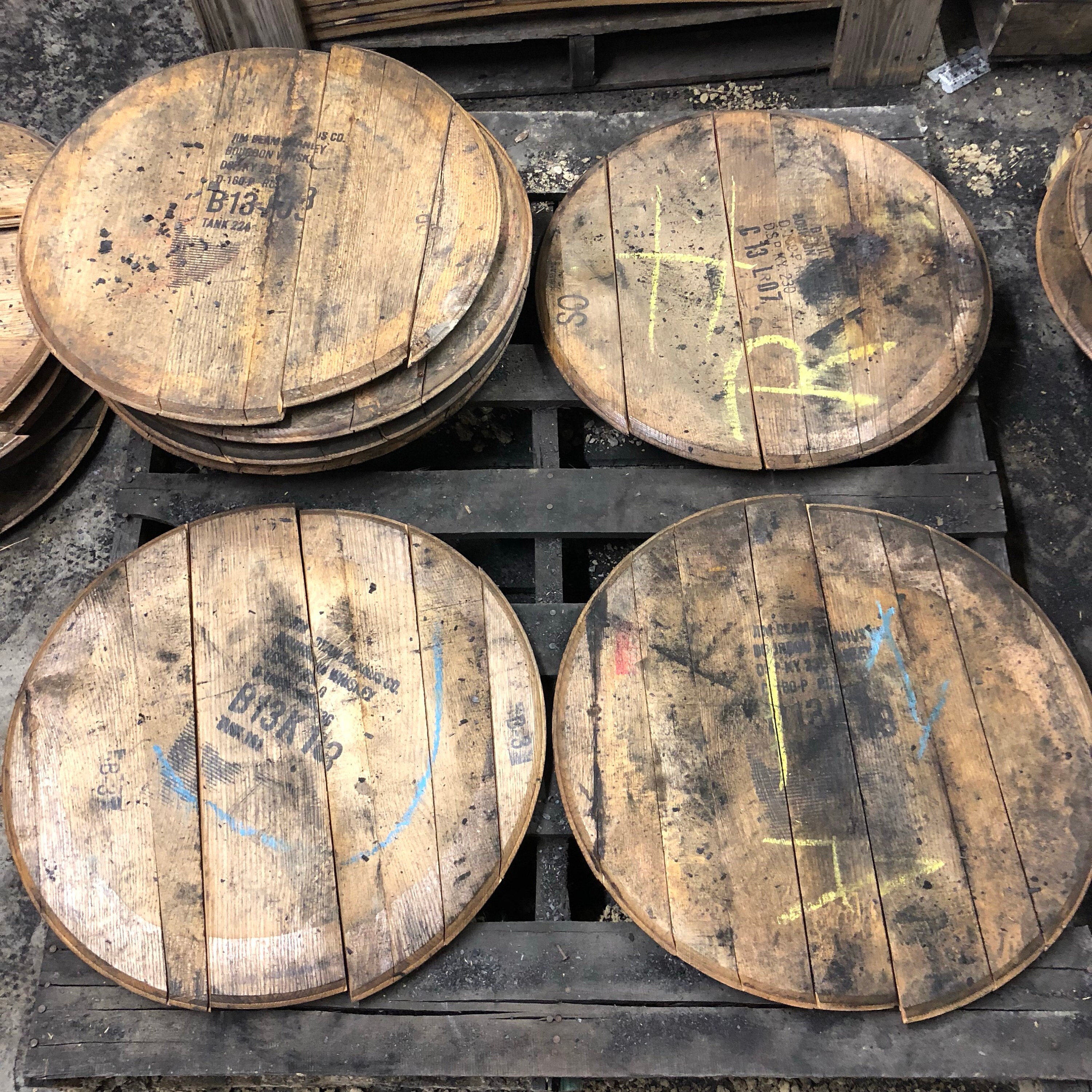 Bourbon Barrel Head lid top barrel wood whiskey Woodford | Etsy
