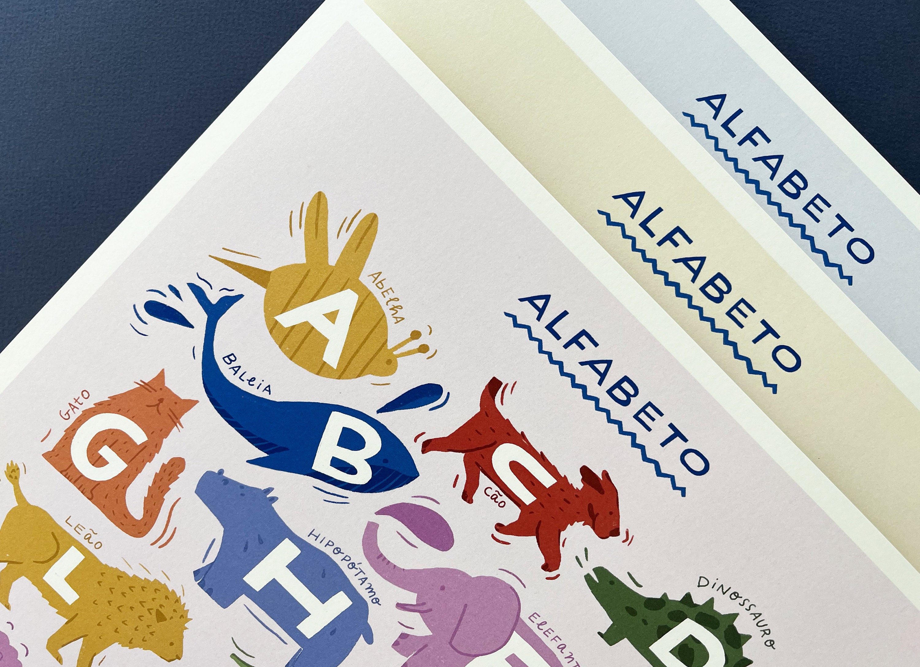 Animal Alphabet Print - Animals and Letters - Illustration for Kids ...