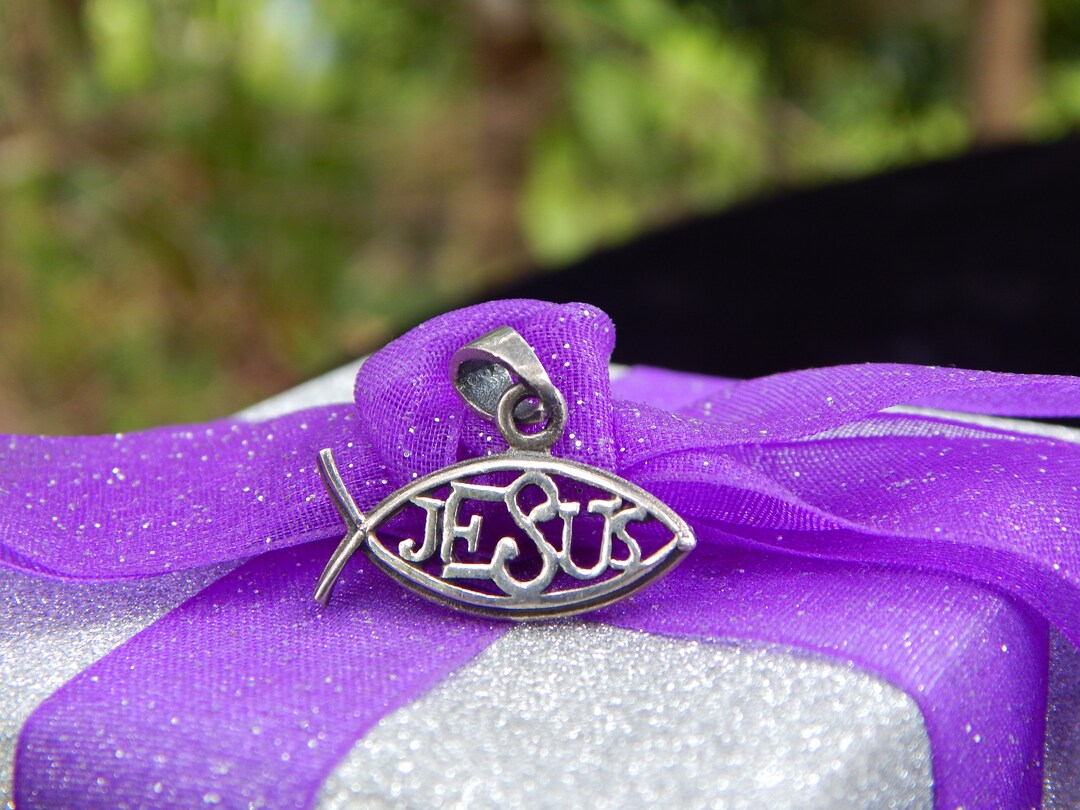 Pre-loved Jesus Christian Ichthus ΙΧΘΥΣ Greek Koine Fish Sterling ...