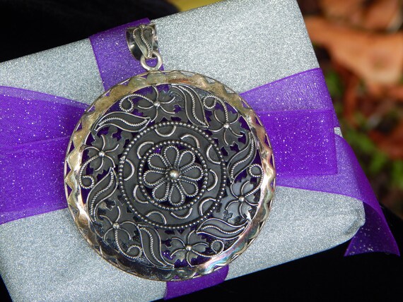 Pre-Loved India Floral Scroll Extra-Large Sterling Si… - Gem