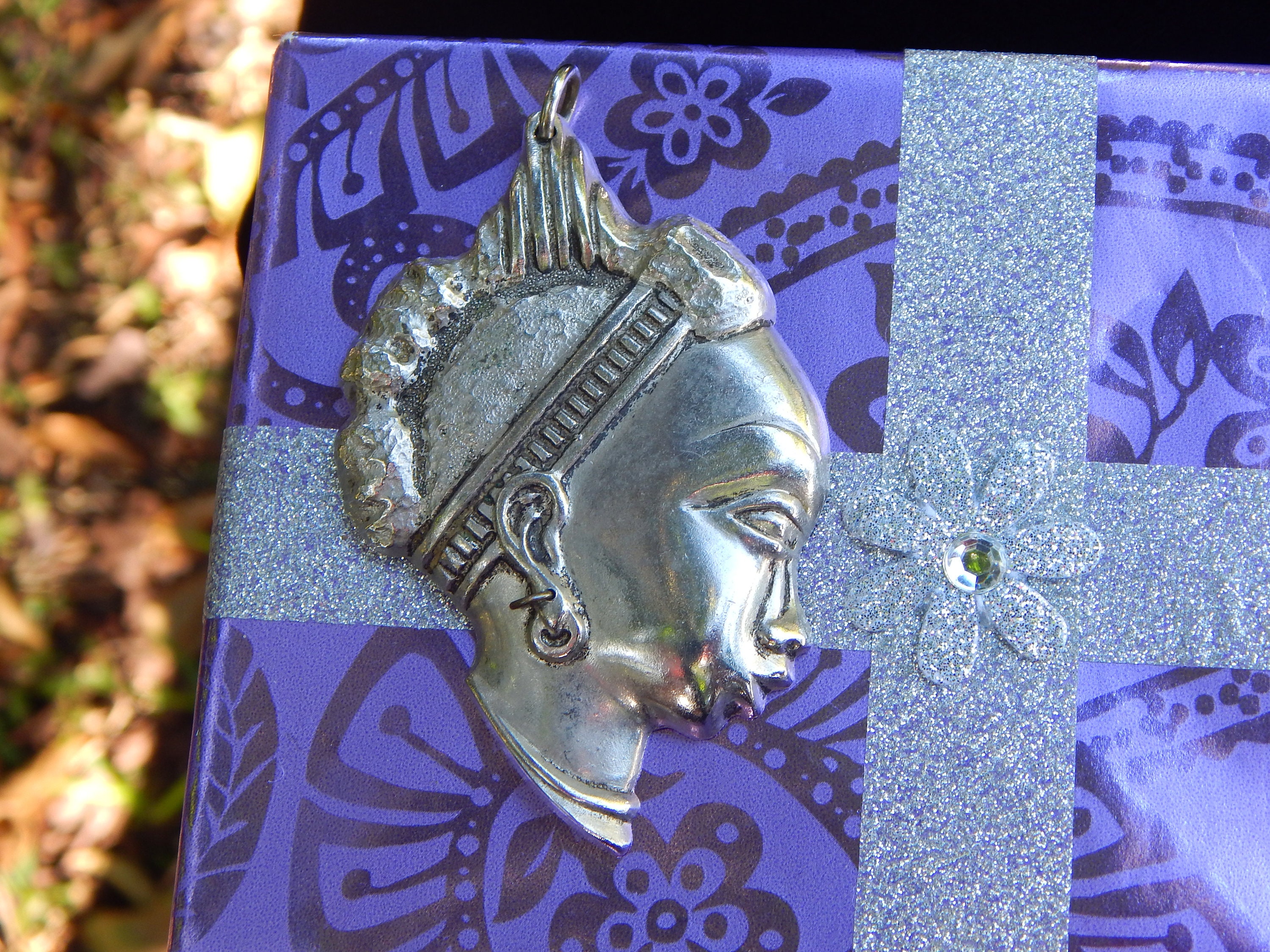 Pre-loved African Regal Princess Extra-large Silver-tone Pendant - Etsy