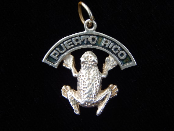 Vintage Puerto Rico Coquí Tree Frog 3-D Sterling Silv… - Gem