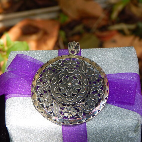 Pre-Loved India Floral Scroll Extra-Large Sterling Si… - Gem