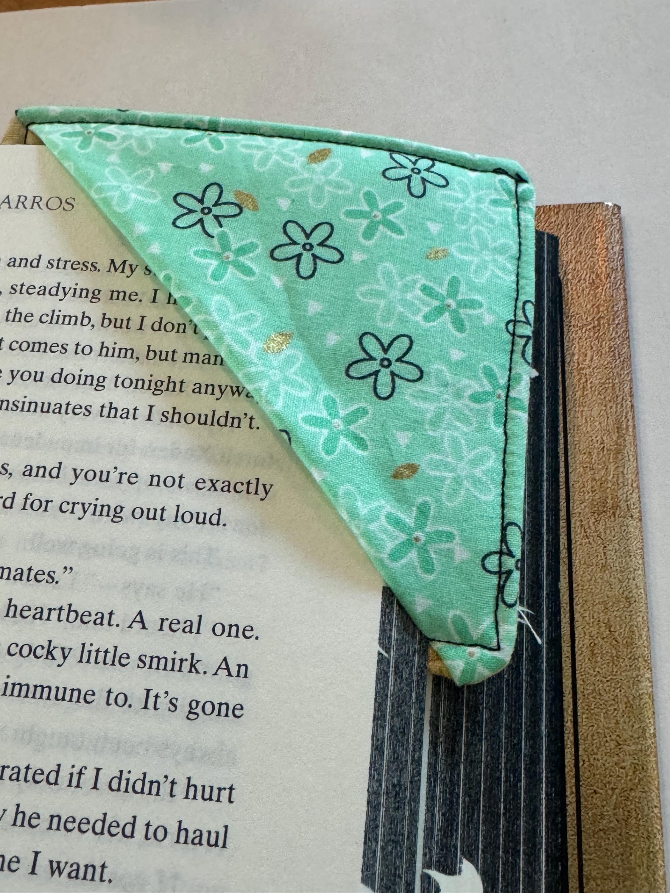 Hand Sewn Book Corner Bookmark - Etsy