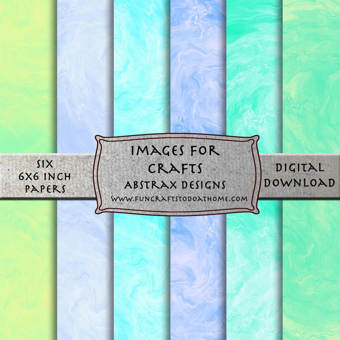 Colorful Digital 6x6 Inch Designs to Download and Use in Your | Etsy