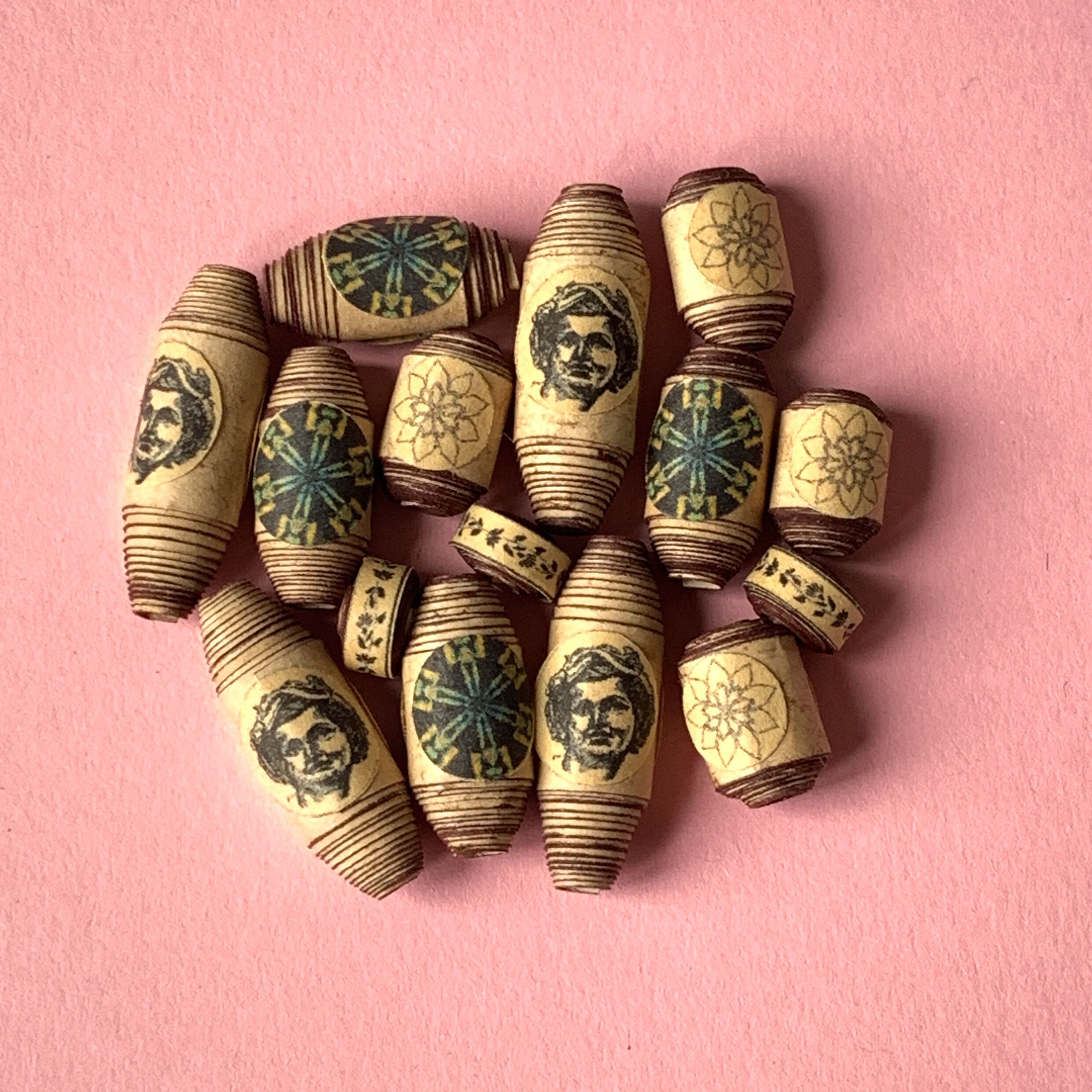 Print and Cut Digital Paper Bead Stickers for My Vintage Paper Bead ...