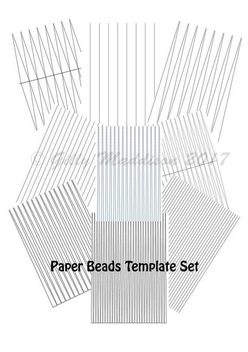 Paper Bead Templates Set of Nine - Instant Download - Etsy