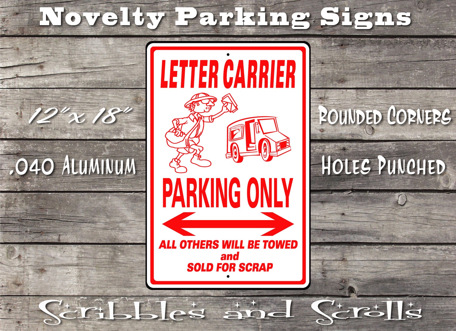 Letter Carrier Parking Sign Worker Clerk NALC APWU - Etsy