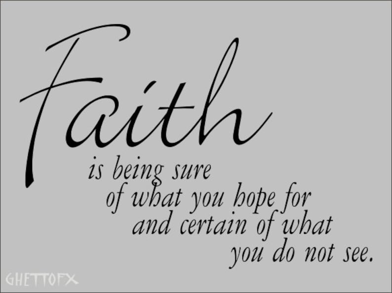 Faith Vinyl Decal Wall Word - Etsy