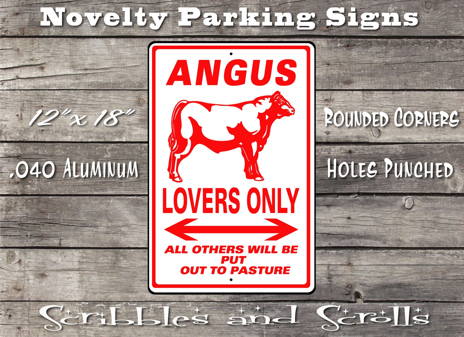 Angus Lovers Parking Sign Cattle Cow Stall Barn Bull - Etsy