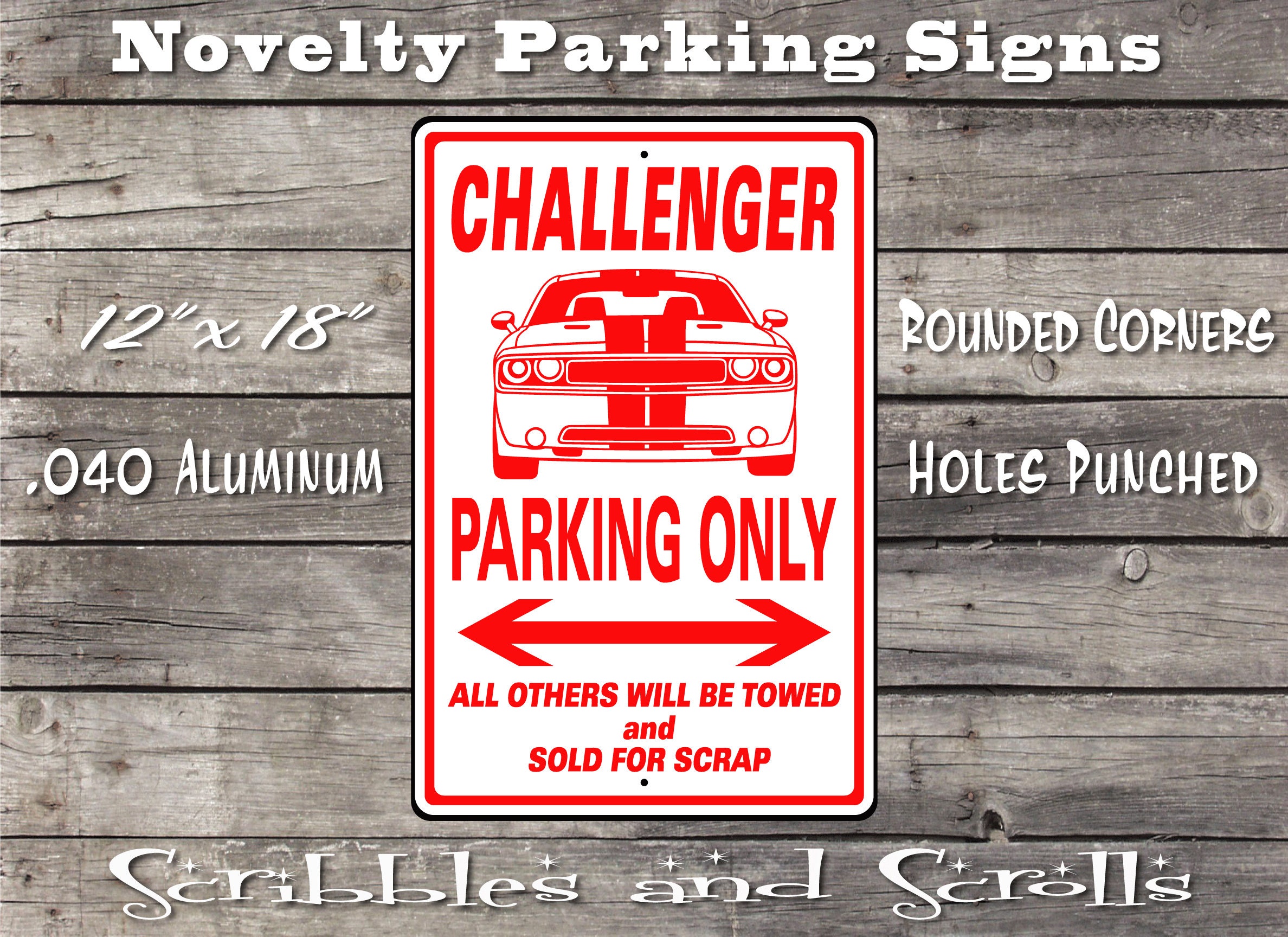 Challenger 2008-2021 Parking Sign Hot Street Rod Mancave Garage for ...