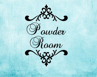 Powder Room Decal | Etsy
