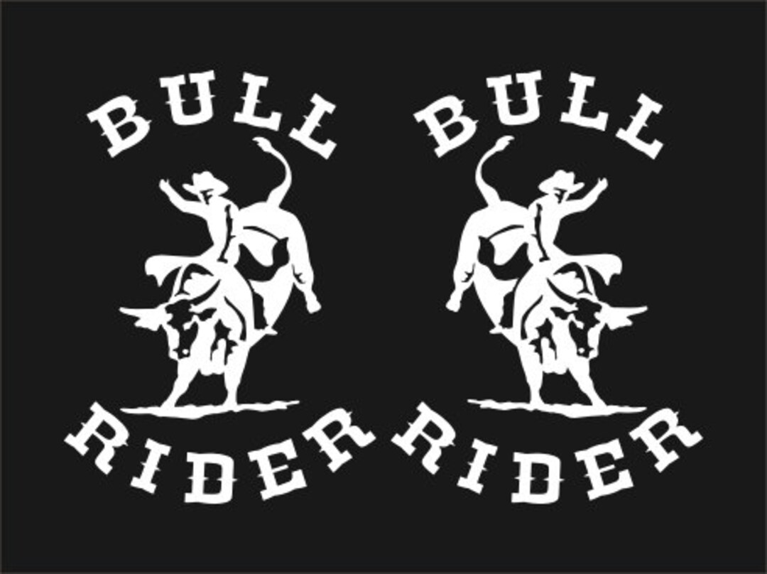 Bull Rider Set of 2 Horse Decals - Etsy