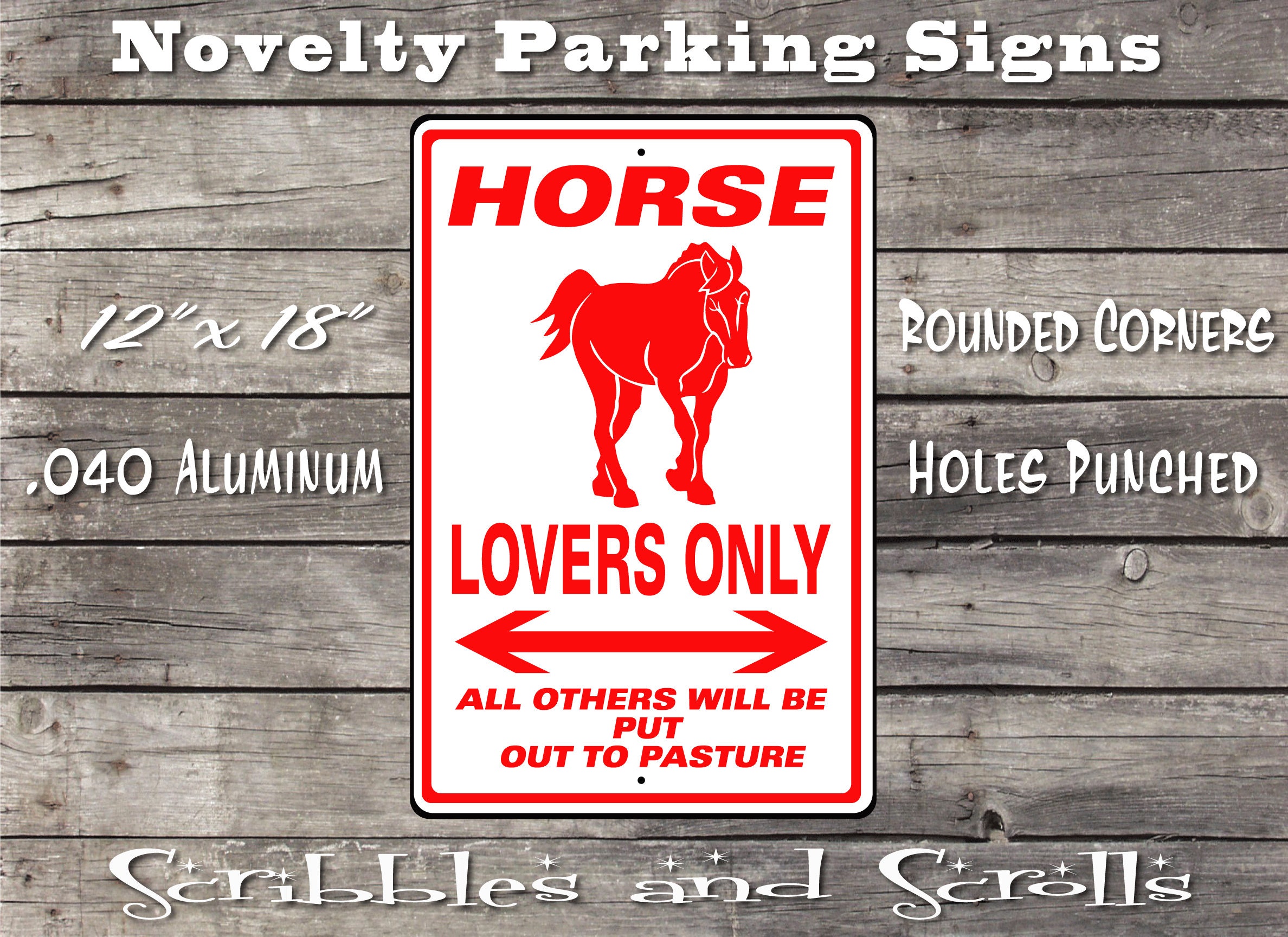 Horse Parking Sign Equestrian Equine Breeding Breed Show | Etsy