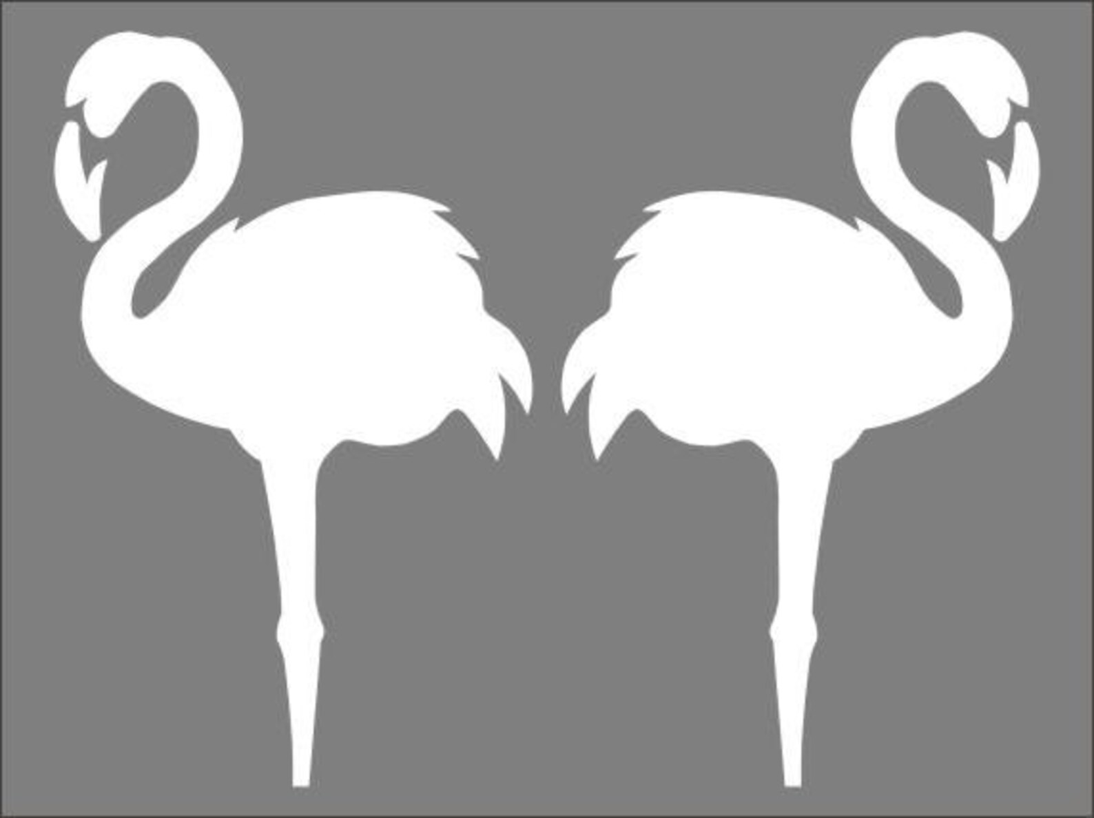 Flamingos Decals 2 decals Vinyl Decal | Etsy