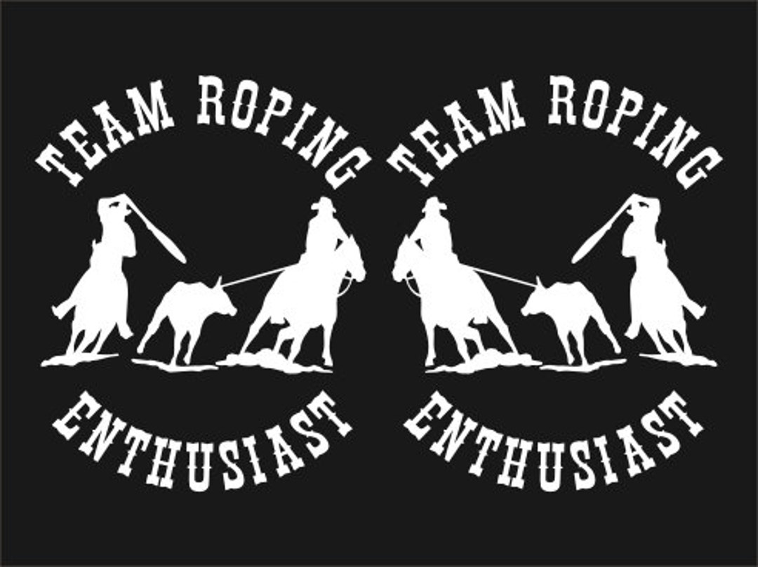 Team Roping Enthusiast Set of 2 Horse Decals - Etsy