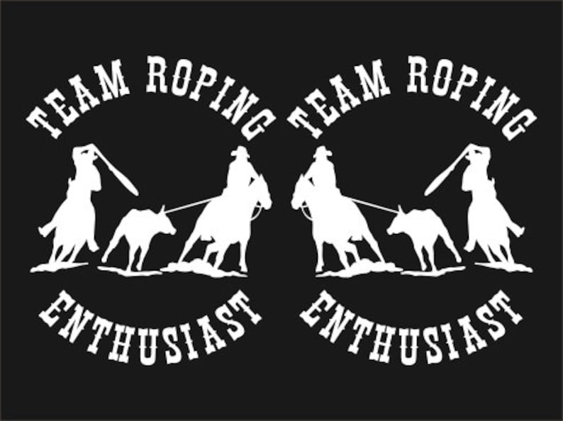 Team Roping Enthusiast Set of 2 Horse Decals - Etsy