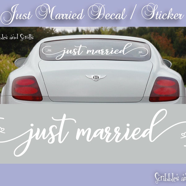 Married Car Decal - Etsy