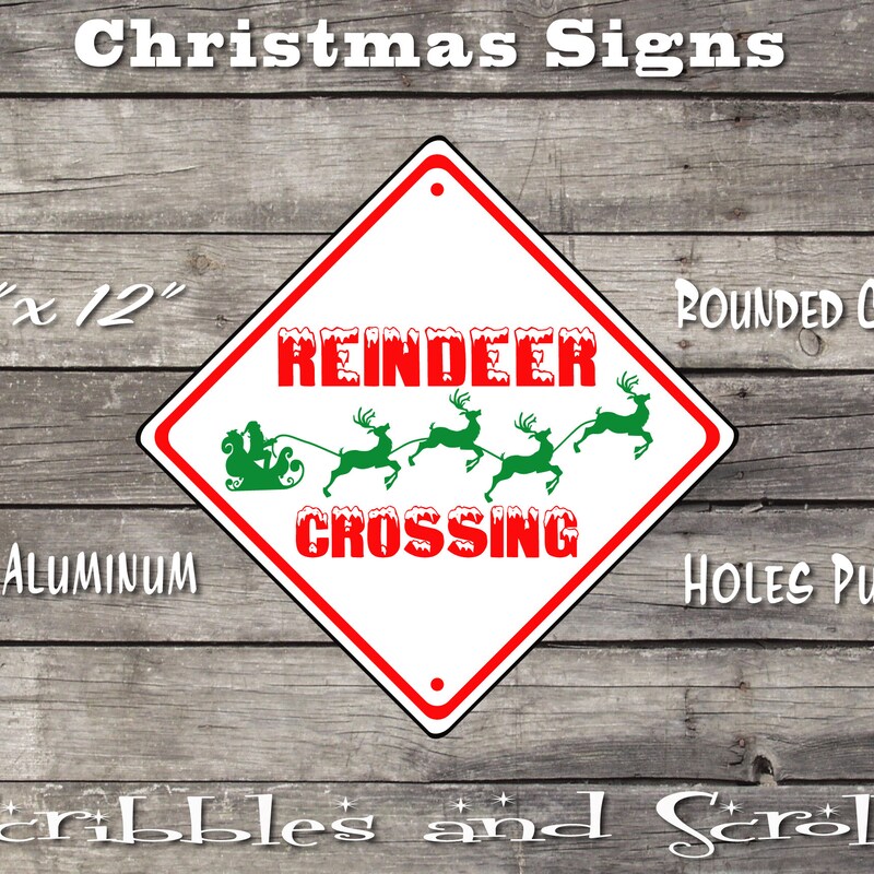 Reindeer Crossing - Etsy
