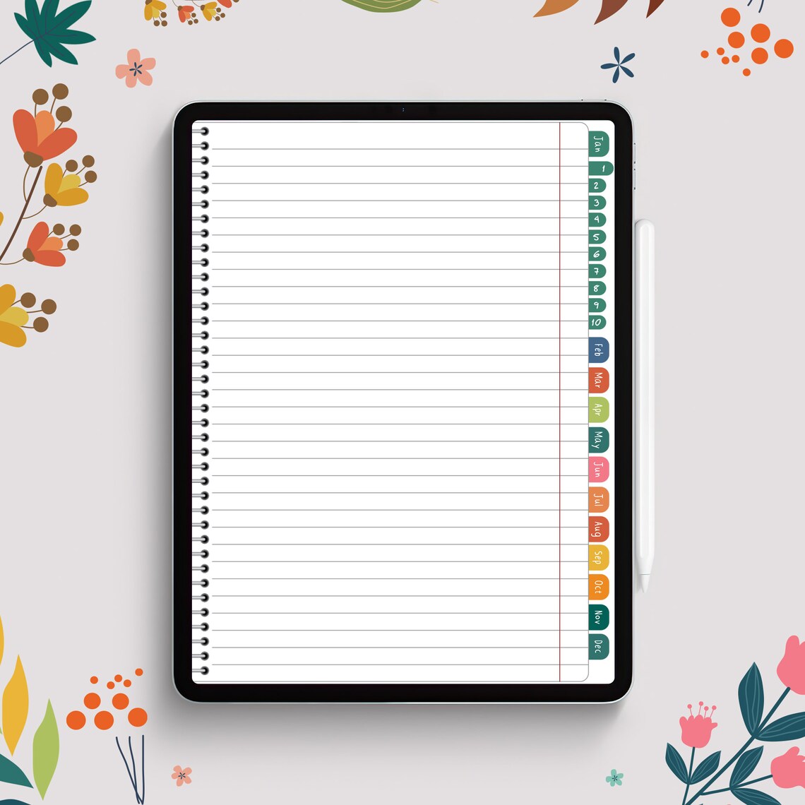 Digital Bullet Journal Empty Bullet Journal Ipad Bullet - Etsy
