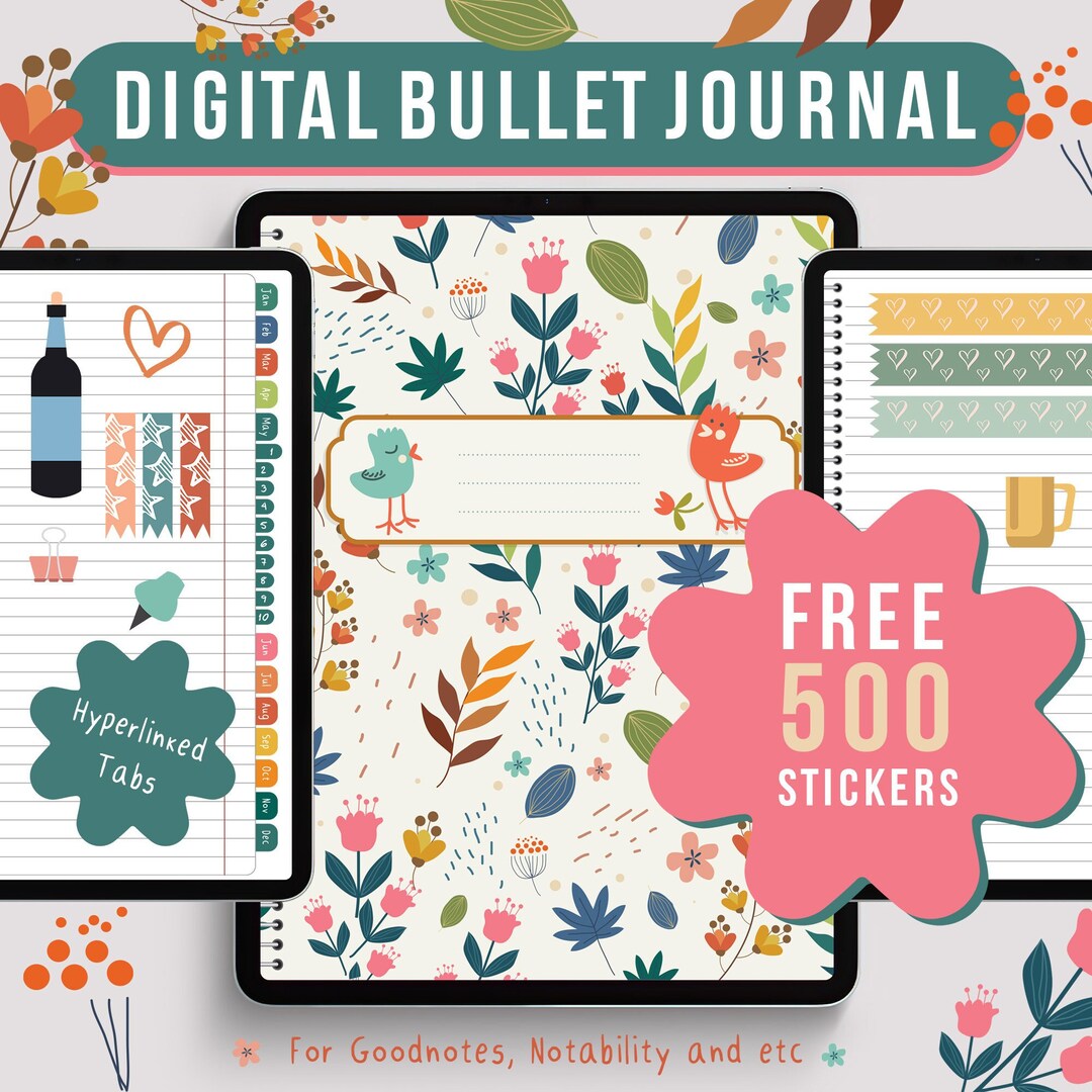 Digital Bullet Journal | Empty Bullet Journal | iPad Bullet Journal ...
