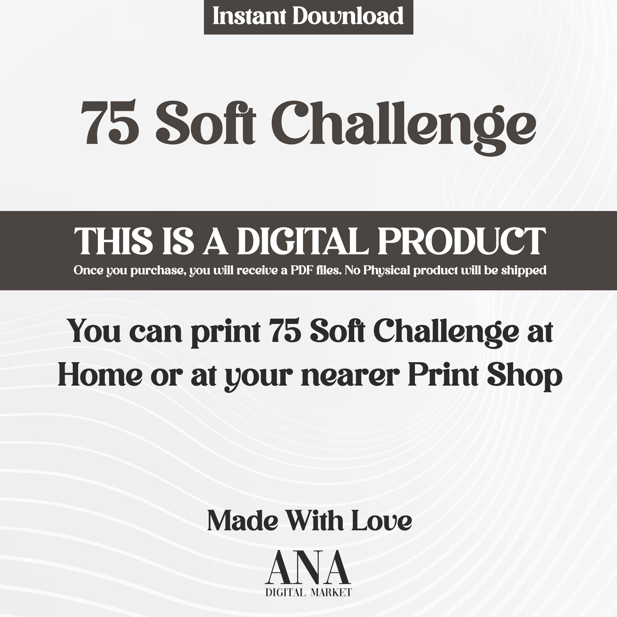 75 Soft Challenge, Editable and Printable Soft Challenge, 75 Day ...