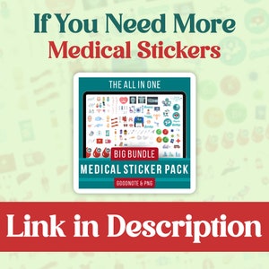 Anatomy Digital Sticker Pack Medical Student Stickers Precropped ...