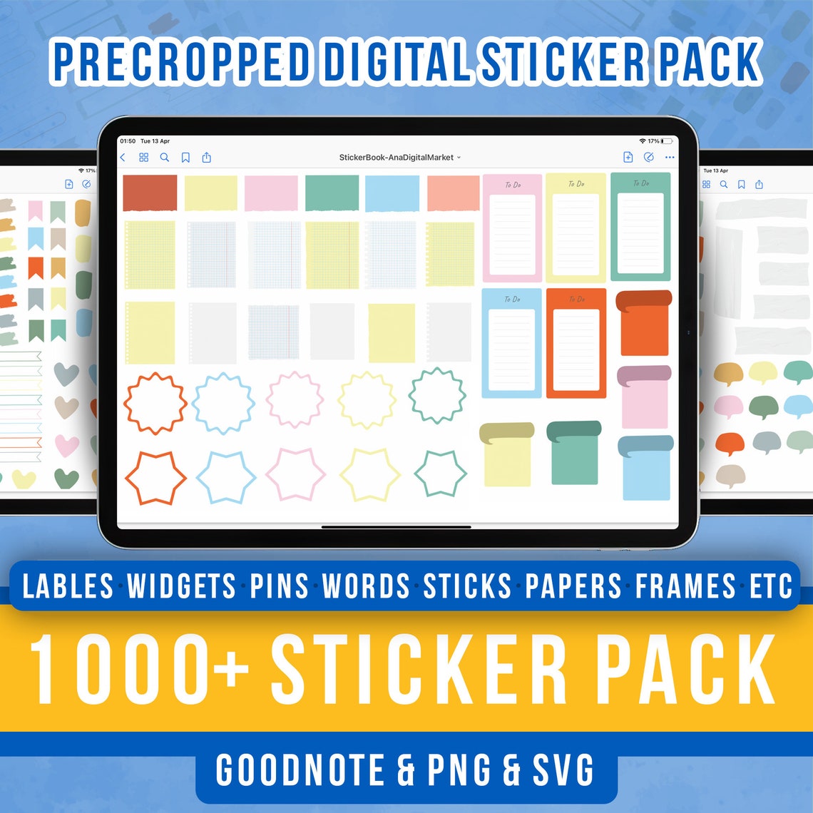 1000 Digital Widget Sticker Pack Goodnote Sticker - Etsy