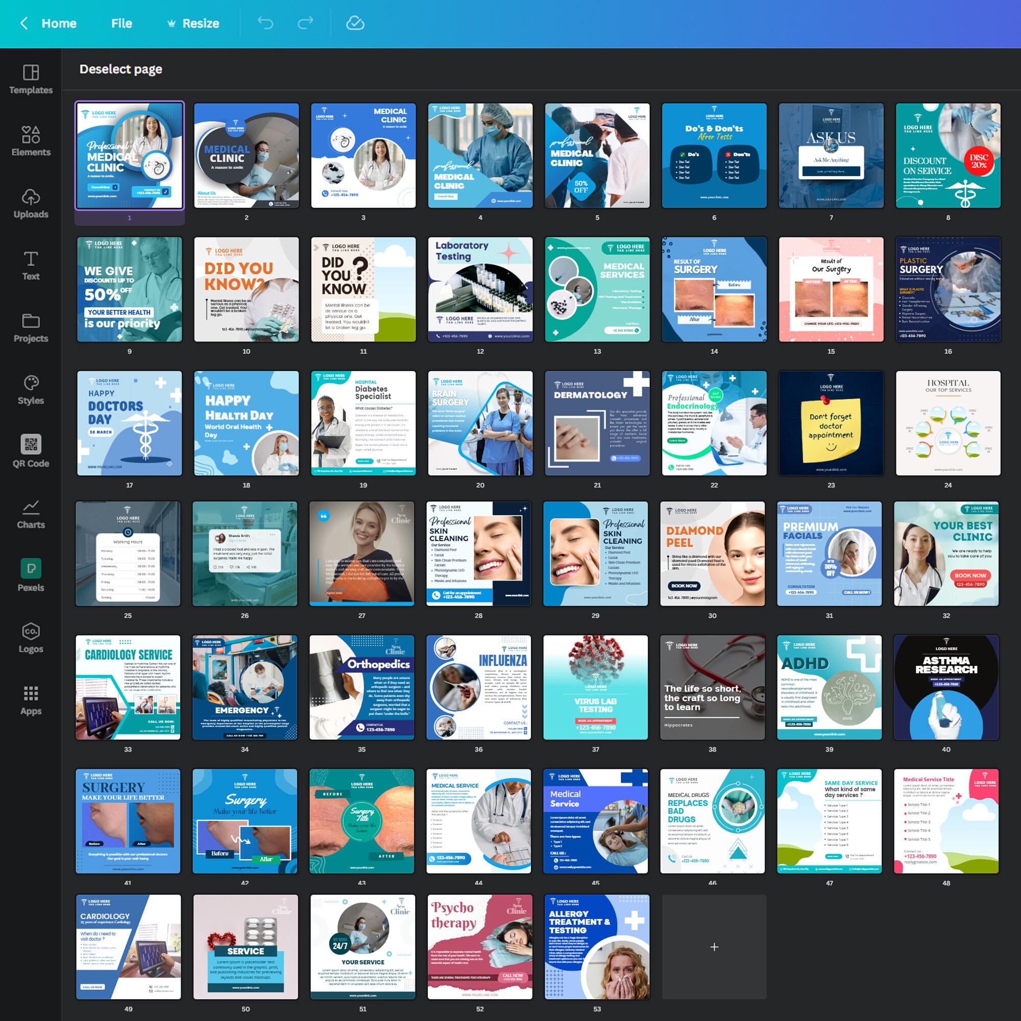 53 Medical IG Templates Post Templates Editable Post Social - Etsy