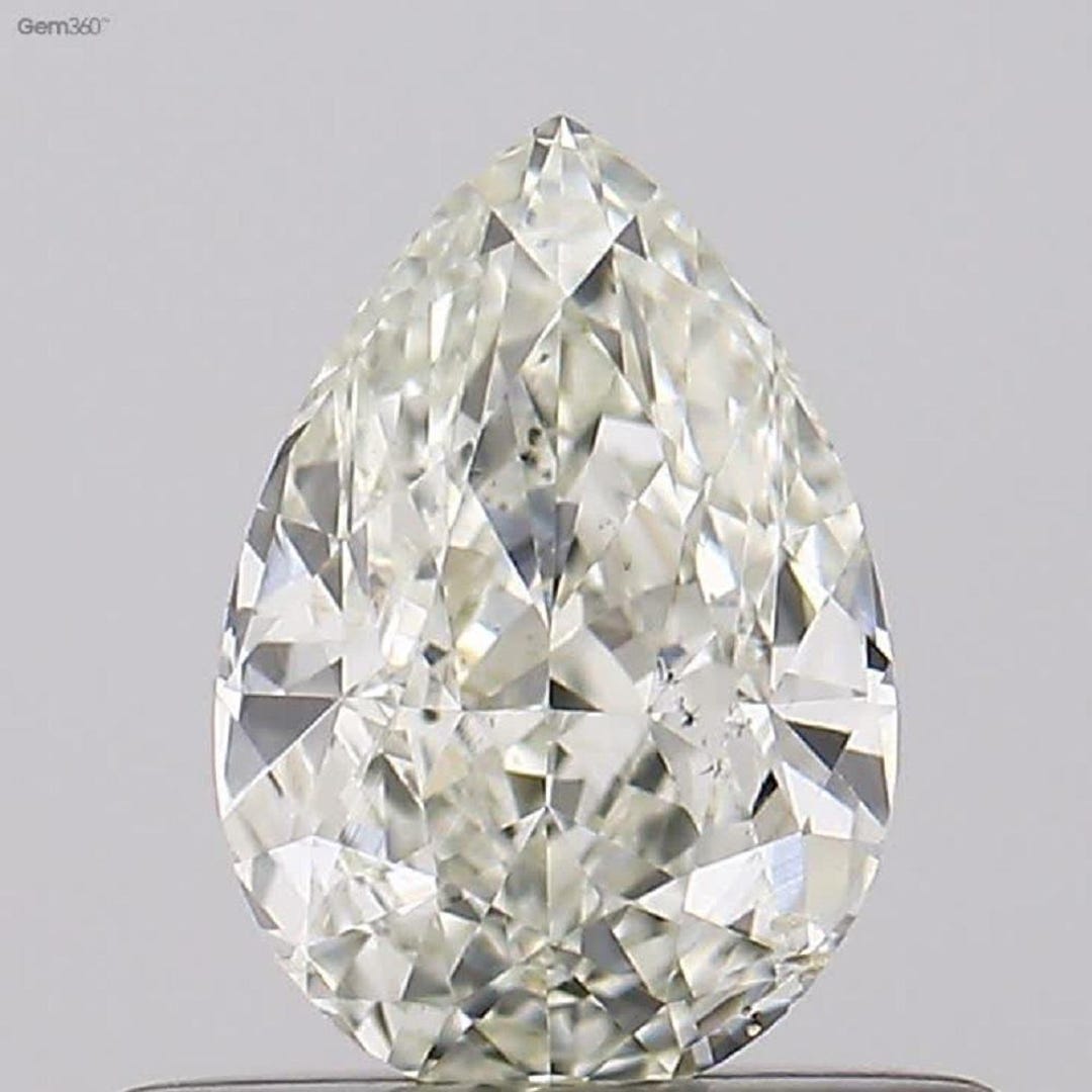 GIA Certified 0.56cts Pear K Color Natural Untreated Color Earth Mined ...