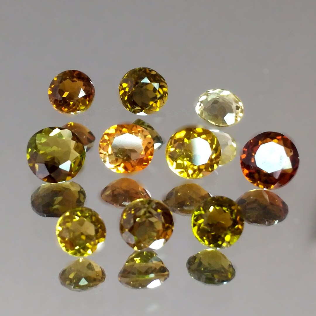 2.35 Carat Round Multi-color Dravite Tourmaline Natural Loose Gemstone ...