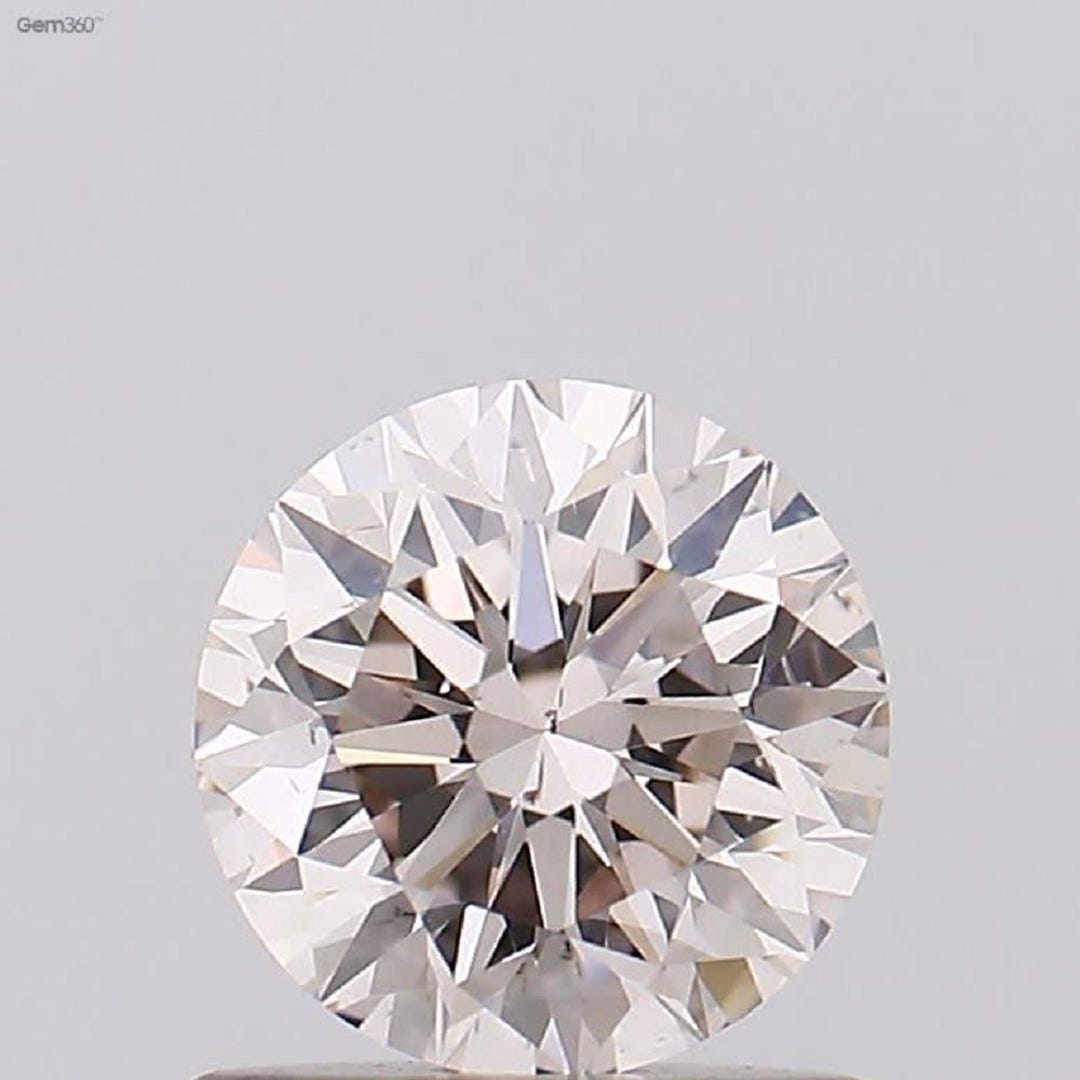 GIA Certified 0.71cts Round Very Light Brown Natural Earth Mined Fancy ...