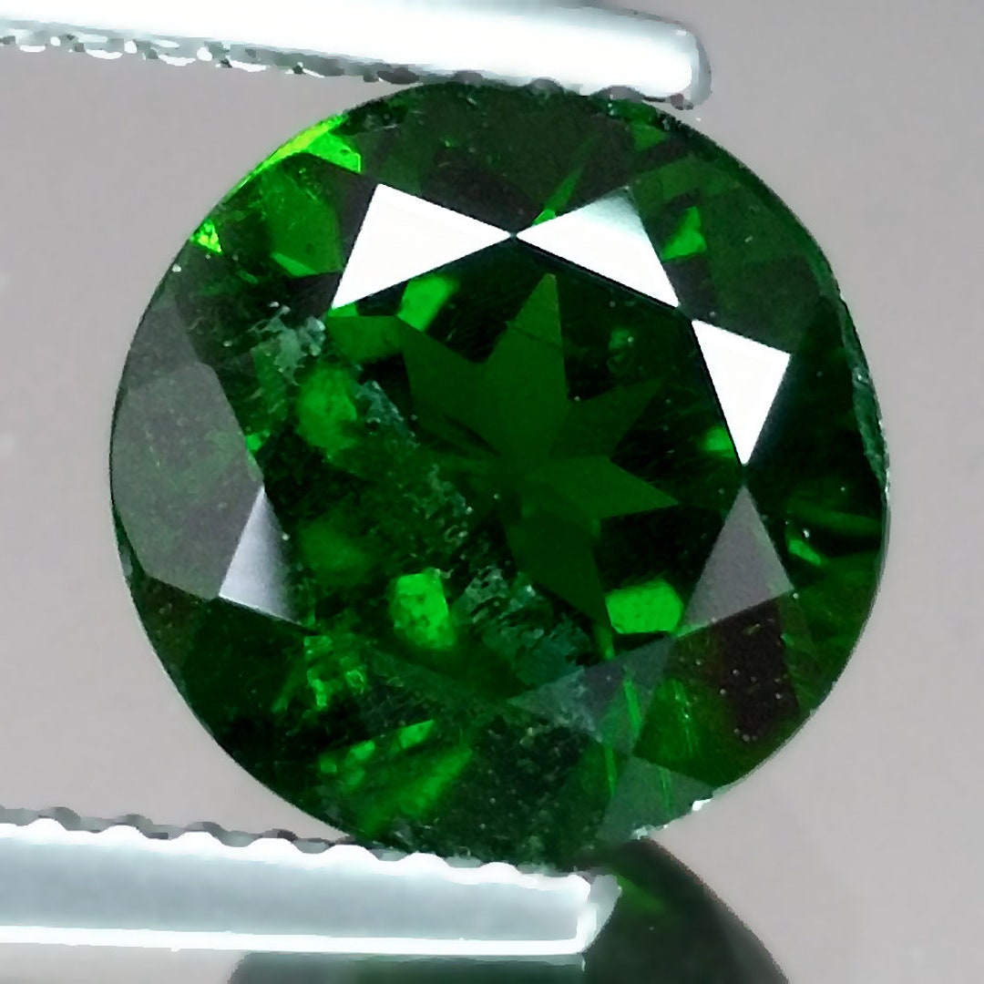 9mm Round Chrome Green Diopside Gemstone: 3.16ct Natural Loose Stone - Etsy
