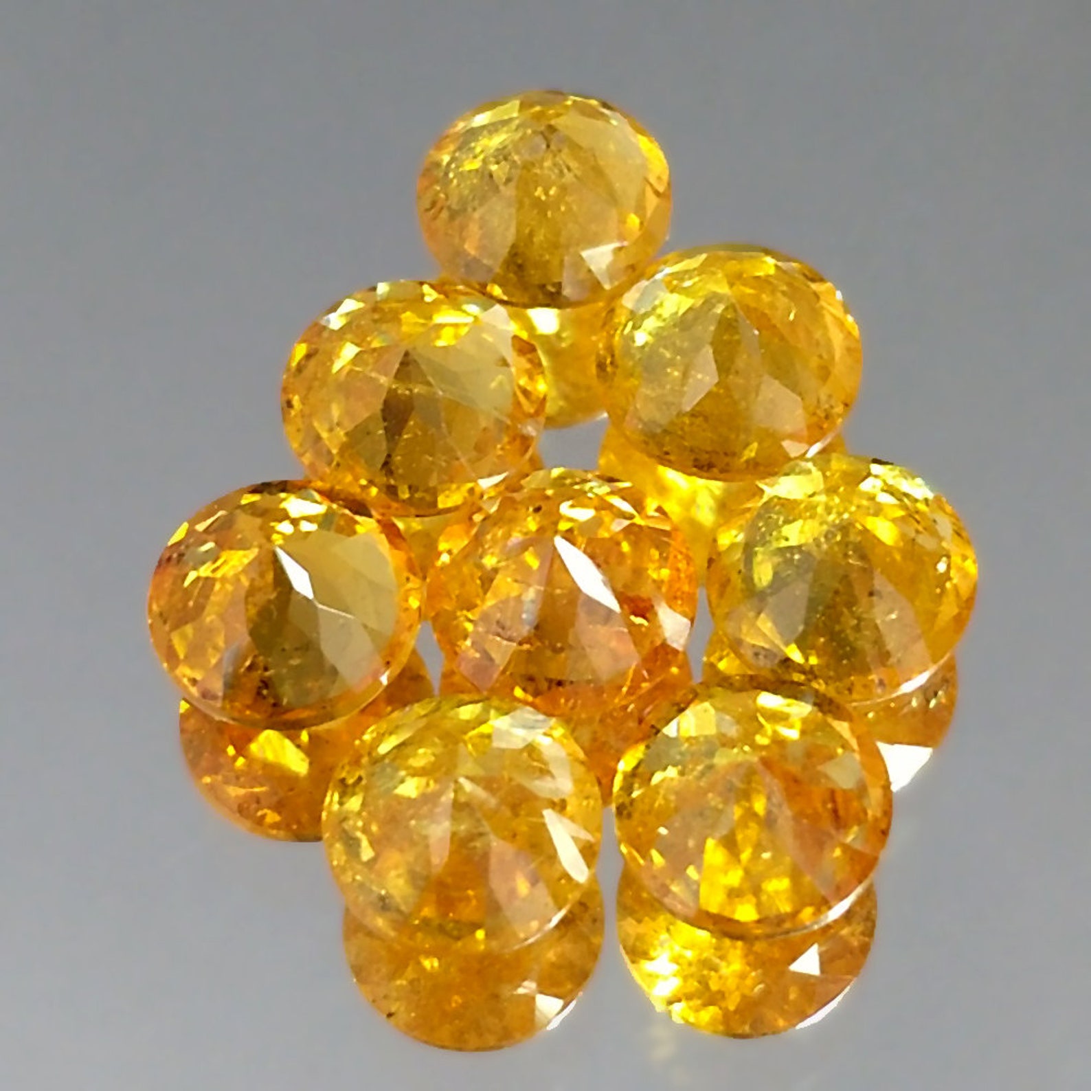 4.47cts 5mm Round Golden Yellow Natural Spessartite Garnet | Etsy