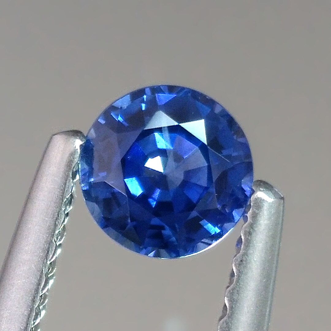 0.49cts 4.6mm Round Blue Ceylon Natural Sri Lanka Sapphire Loose ...