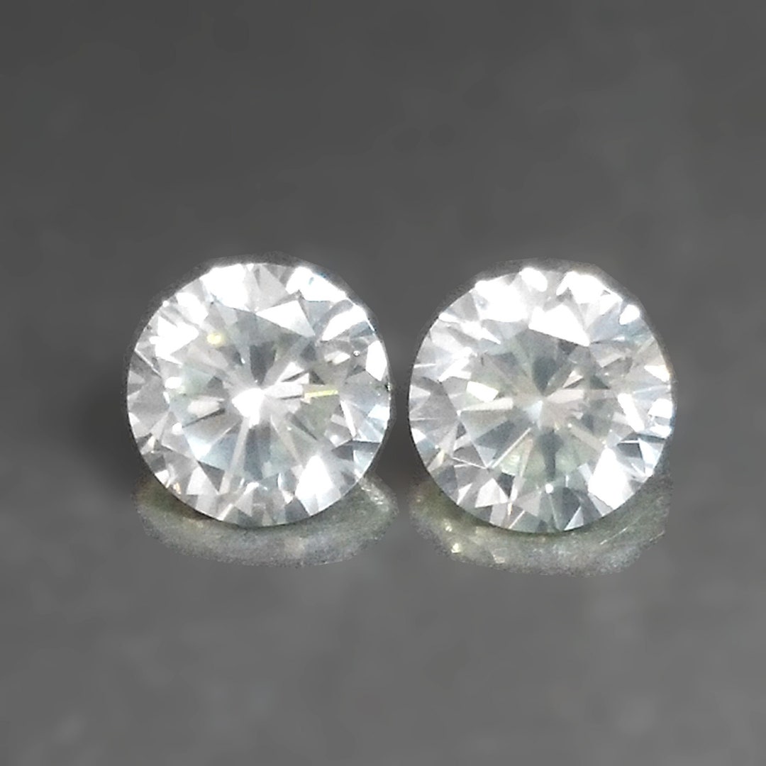 0.62cts Round Pair Untreated White H I Color Natural Earth Mined Loose ...