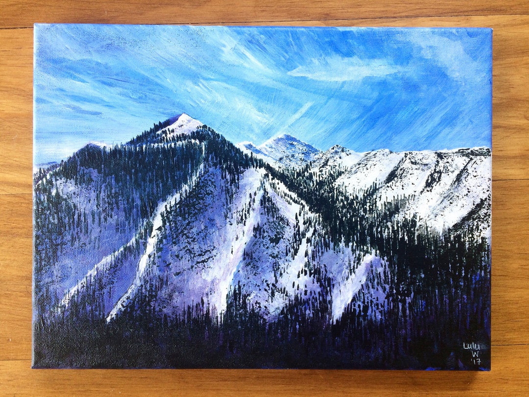 The Beauty of Colorado Mountains - Art Print of an Original Acrylic ...
