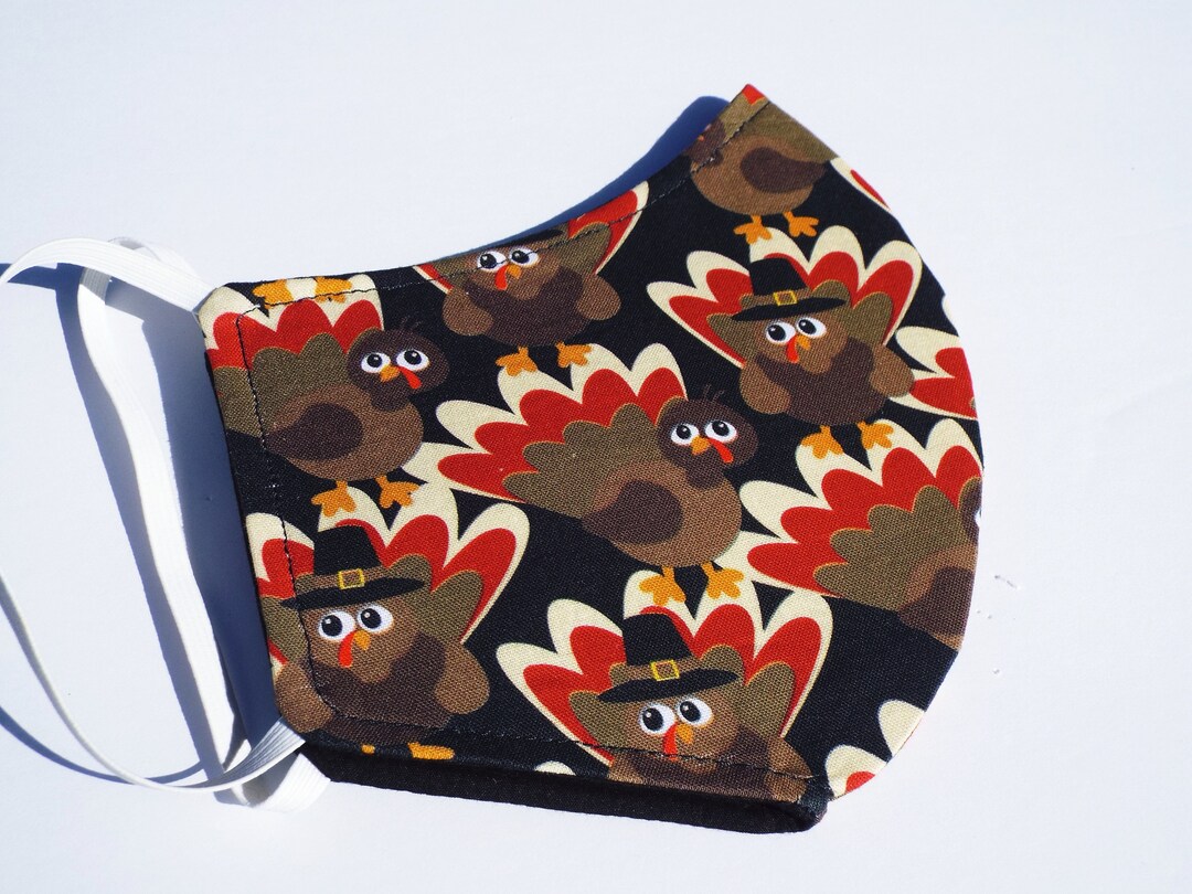 FACE MASK Thanksgiving tom Turkey Face Mask With Filter Triple Layer ...