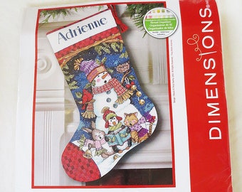 Dimensions Christmas Tradition bringing Home the Tree Stocking Counted ...