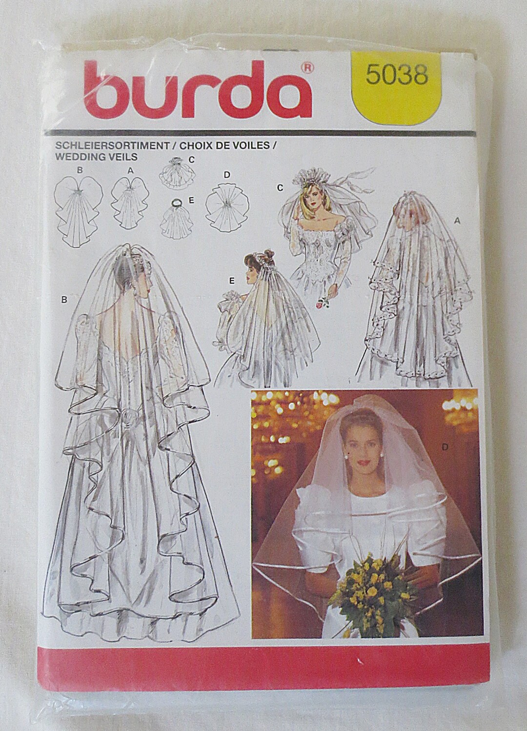 Burda 5038 Wedding Veils Uncut Sewing Pattern - Etsy