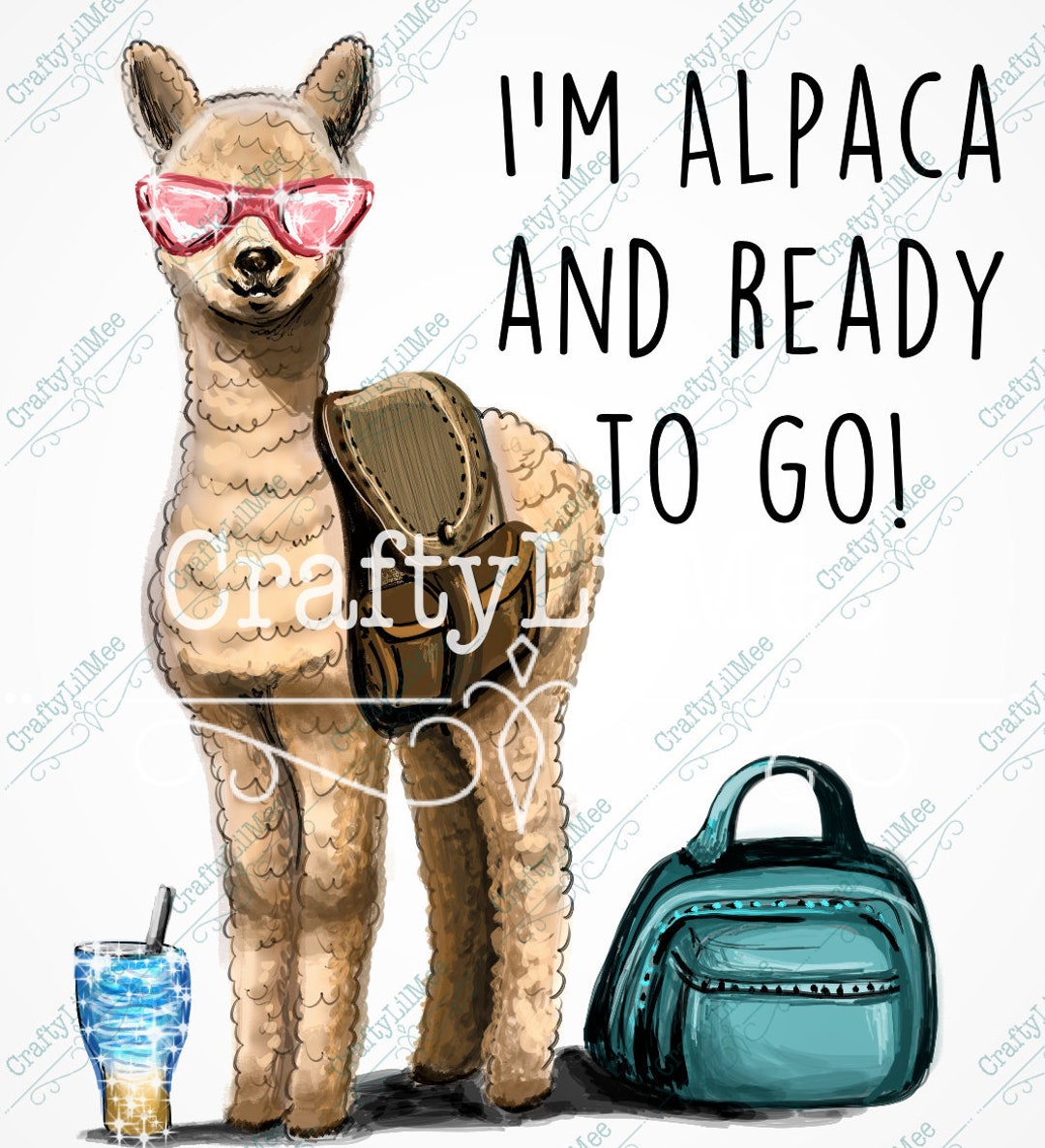Alpaca Digital Download Vacation Alpaca Instant Download - Etsy