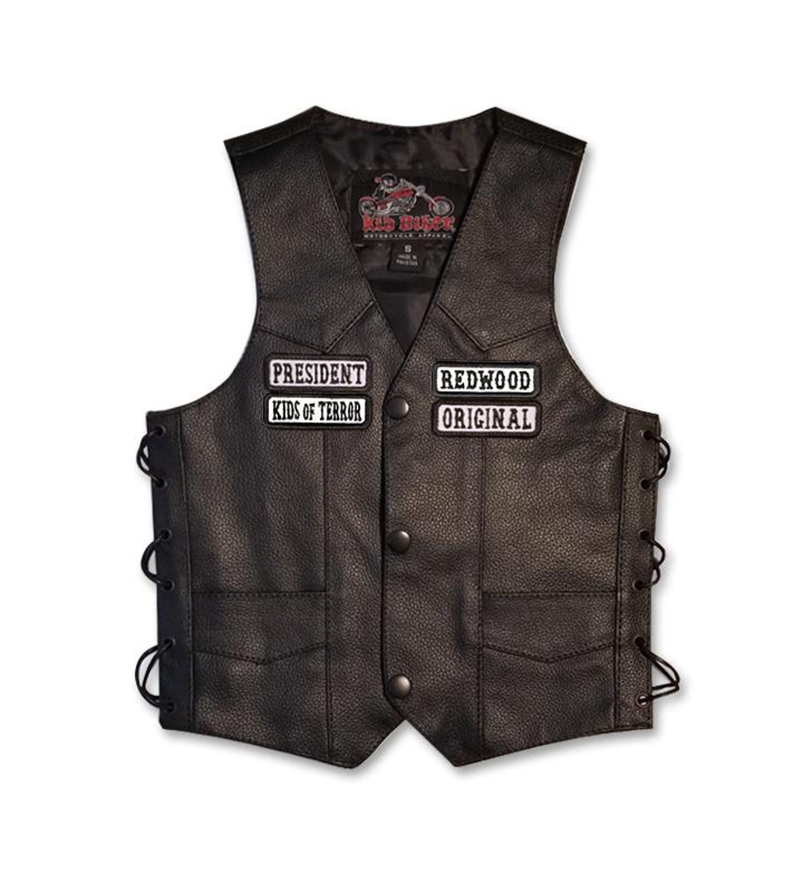 KIDS OF ANARCHY Leather Vest Includes Patch Set. Sons of Anarchy Fan ...