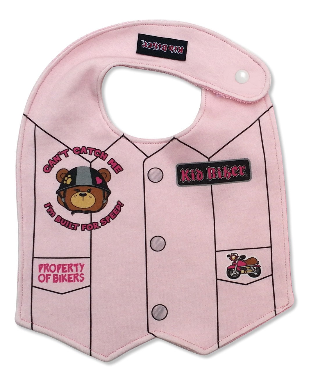 BABY BIKER BIB Baby Girl Pink Motorcycle Vest Bib - Etsy