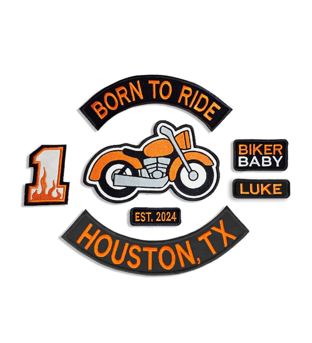 BABY BIKER 1st Birthday Patch Set Only, Biker Baby, Motorcycles, Baby ...