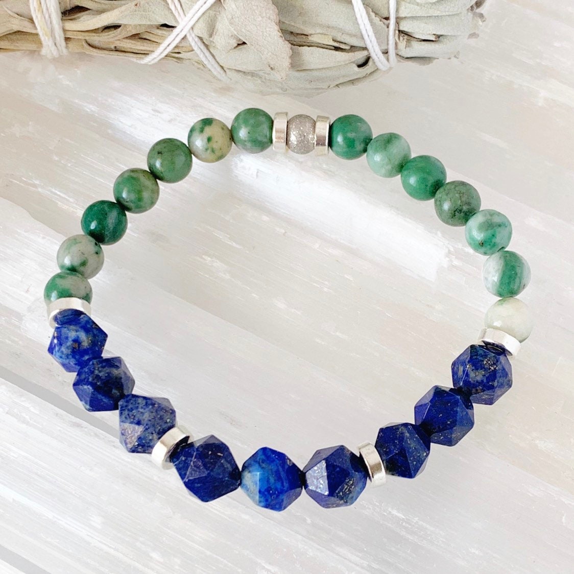 Grade AAA Lapis Lazuli Qinghai Jade Gemstone Healing Bracelet - Etsy