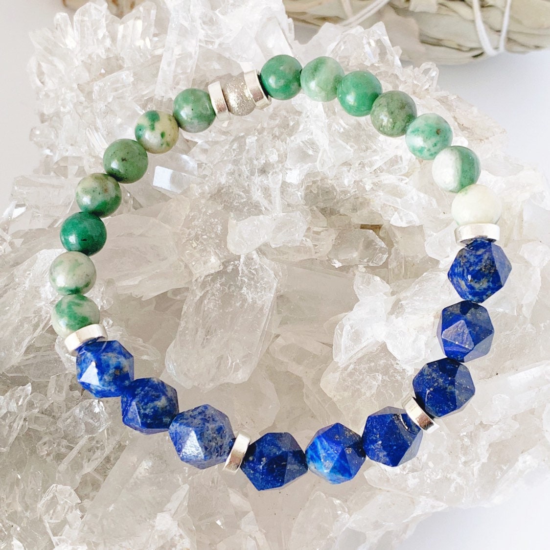 Grade AAA Lapis Lazuli Qinghai Jade Gemstone Healing Bracelet - Etsy