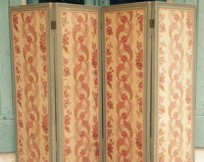 Sublime Antique French Screen Roses Flowers Room Dressing Screen Room ...