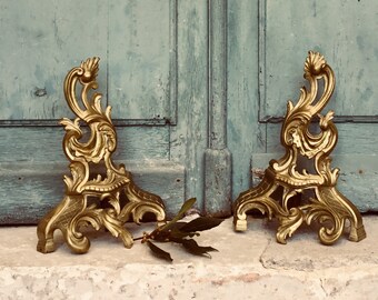 Fireplace fire dogs | Etsy