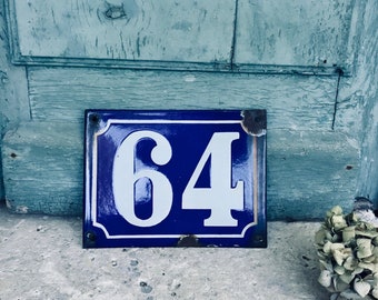 Enamel House Number | Etsy